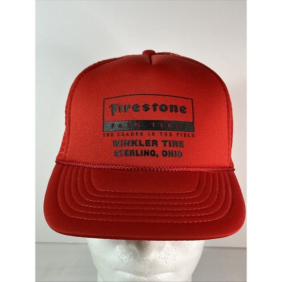 Firestone | Accessories | Vintage Firestone Cap Hat Snap Back Mesh ...